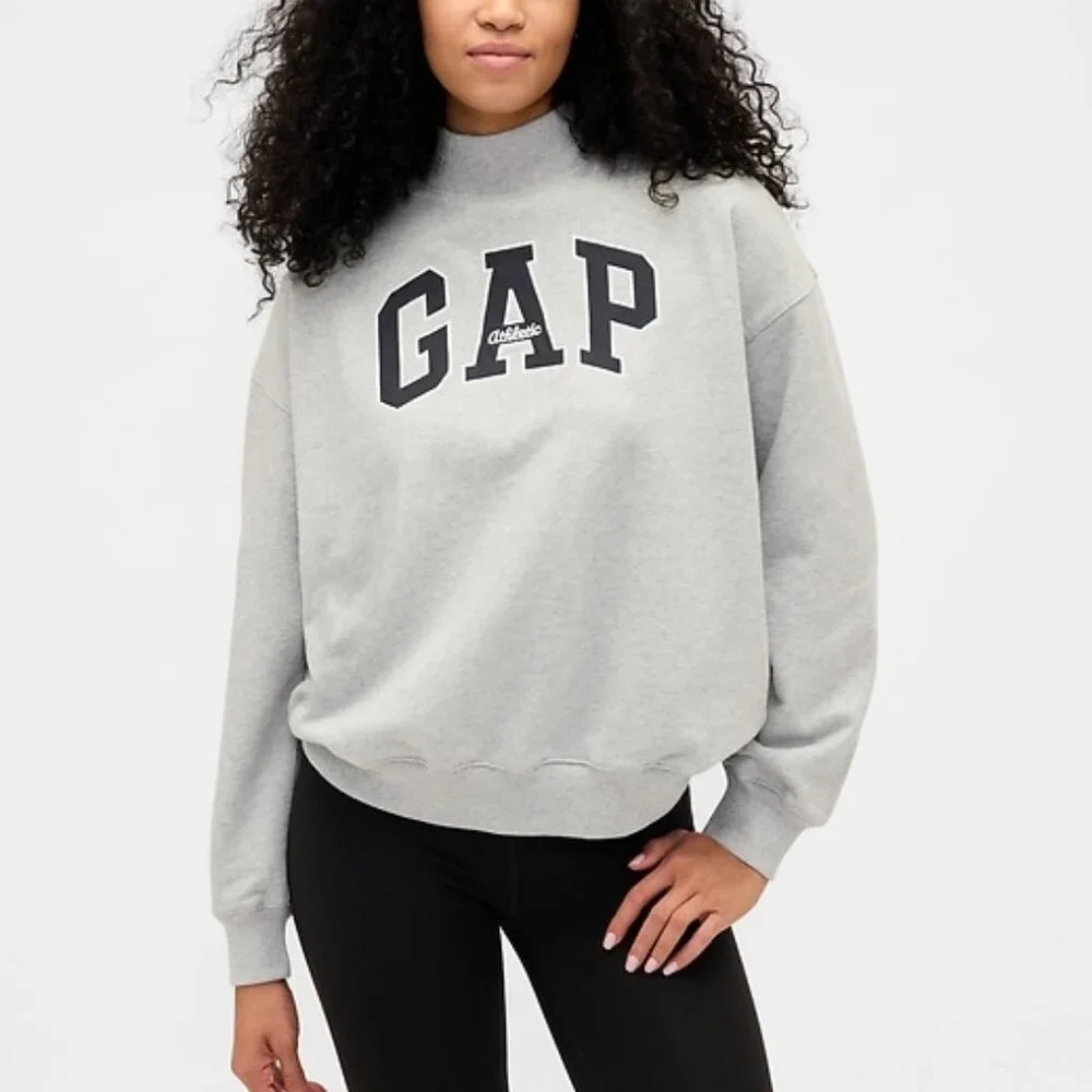 GAP | Tops | New Gap Heavyweight French Terry Oversized Mockneck Logo ...
